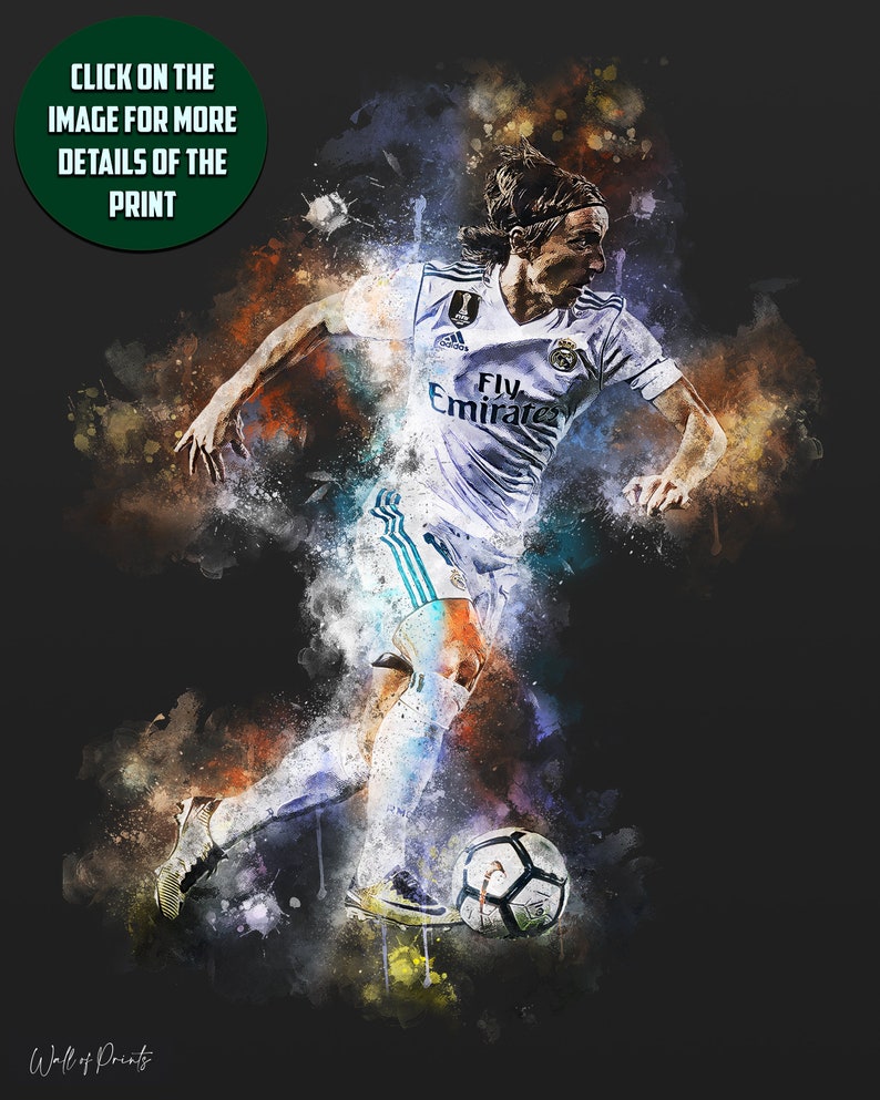 Luka Modric Poster Direct Download Poster Modric Real Madrid | Etsy