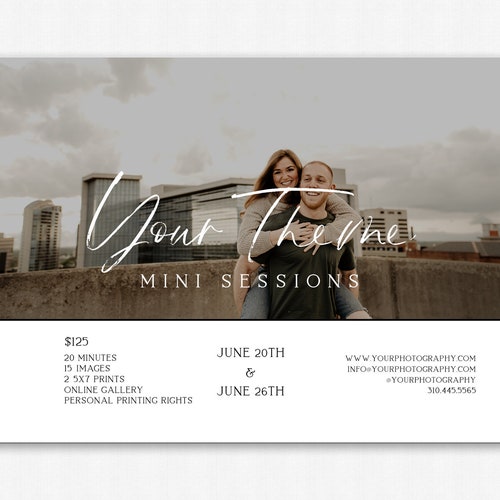 Mini Session Template Photography Marketing Board All - Etsy