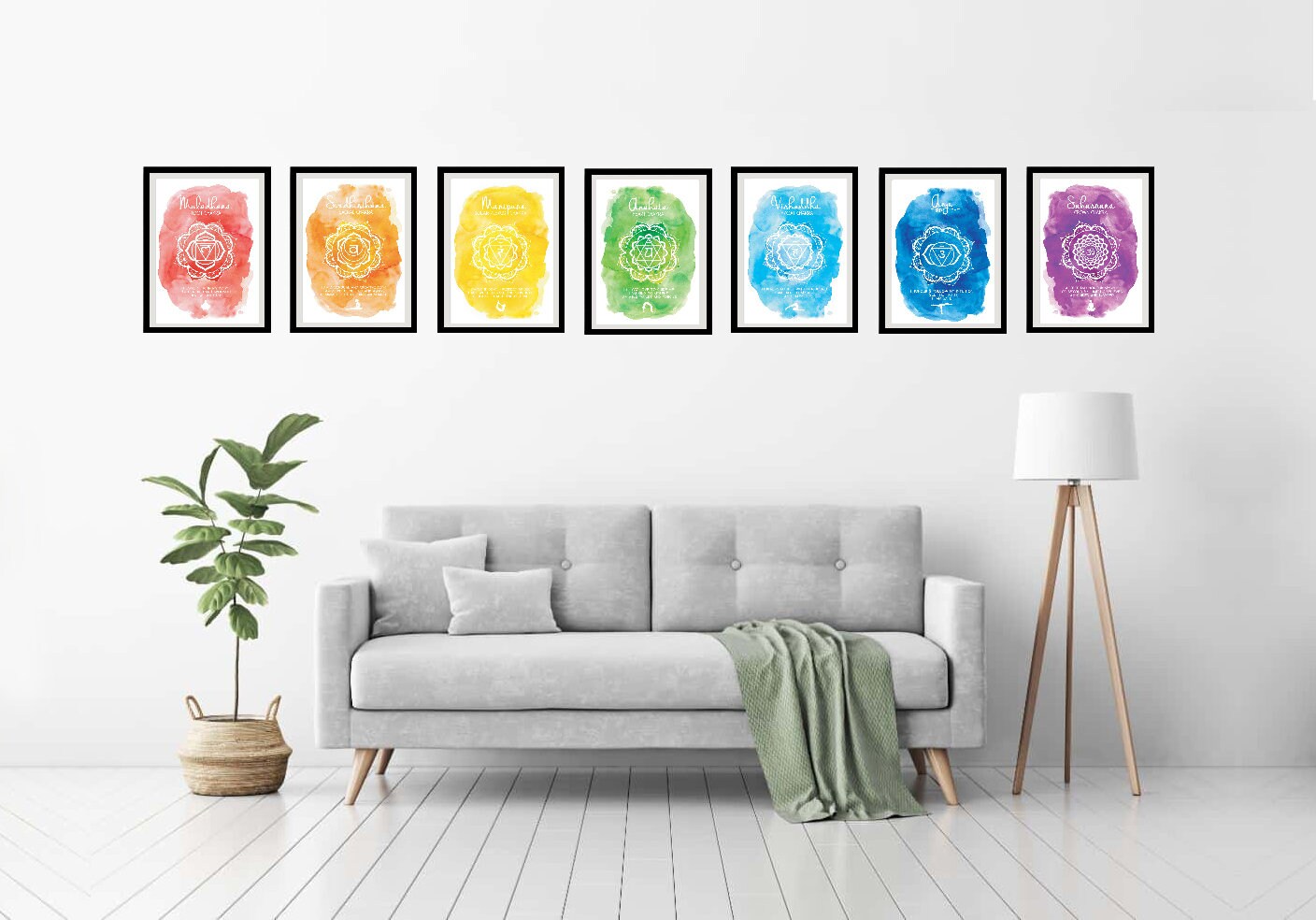7 CHAKRA Posters - Full Color (chakra Art, Seven Chakras, Chakra ...