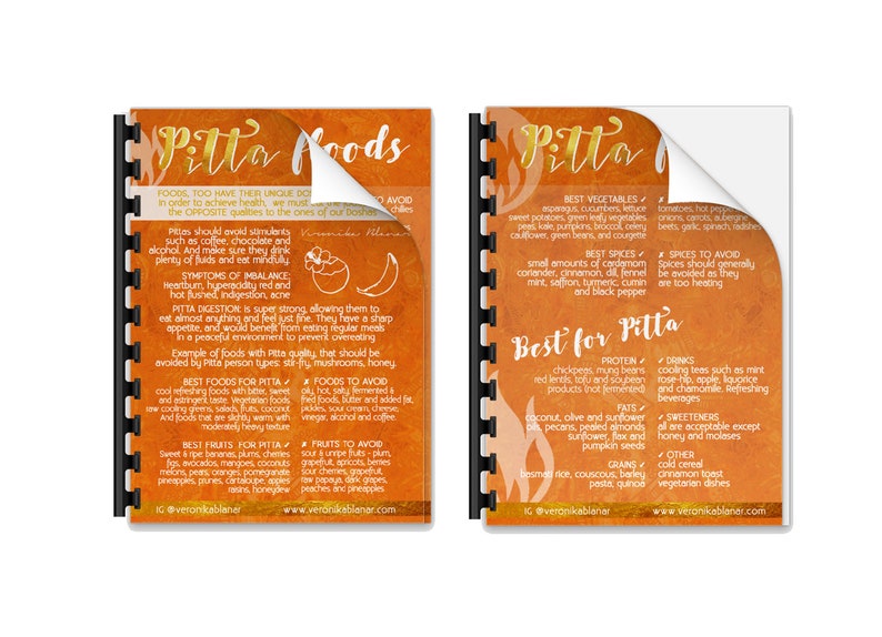 PITTA COMPLETE Guide My Pitta Dosha Feeding Pitta Dosha | Etsy