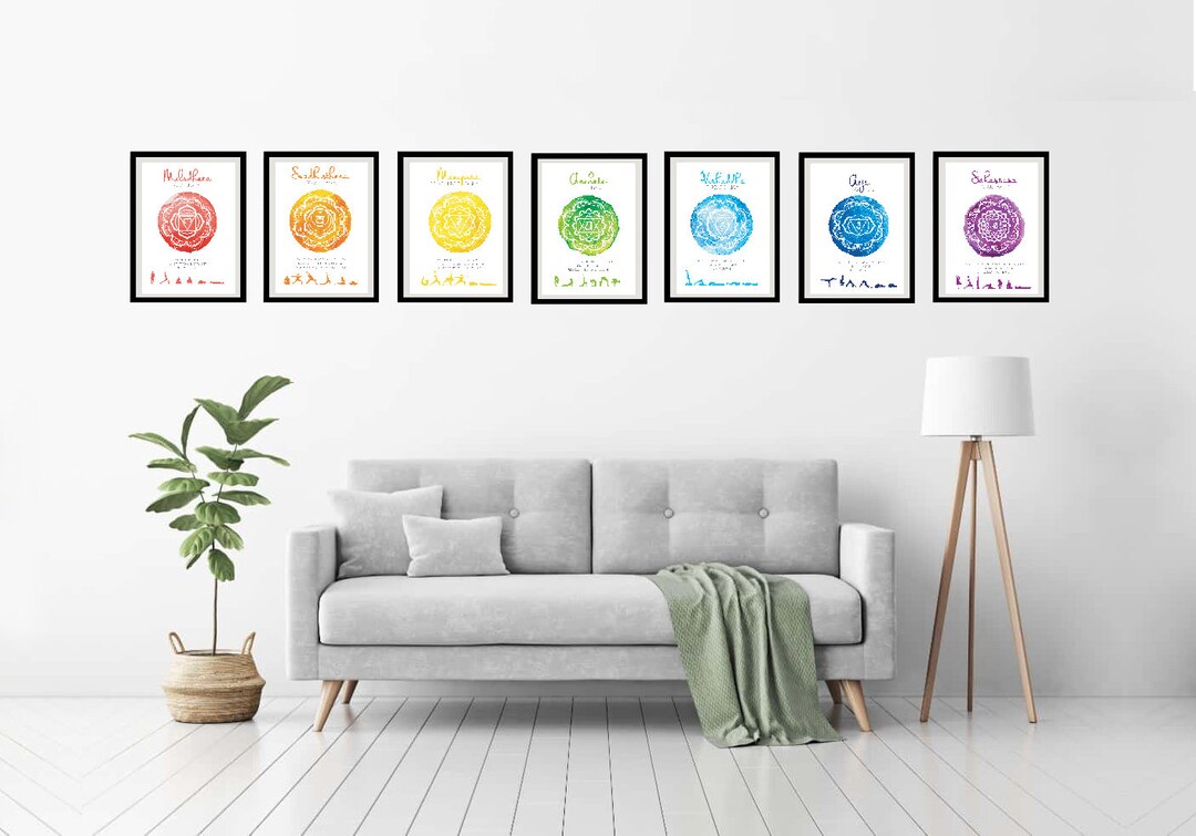 7 INDIVIDUAL CHAKRA Posters (chakra Art, Seven Chakras, Chakra ...