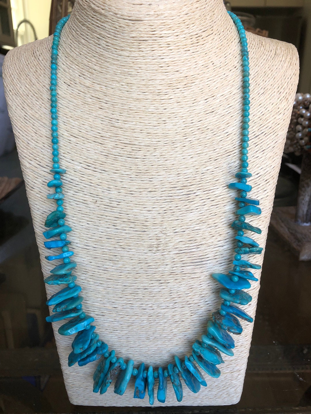 Collar de cornflake de sirena turquesa - Etsy España