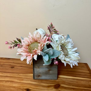 Pink Fall Centerpiece, Fall Flower Arrangement, Glam Fall Flower ...