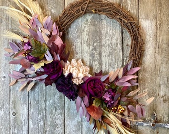 Purple Fall Wreath - Etsy