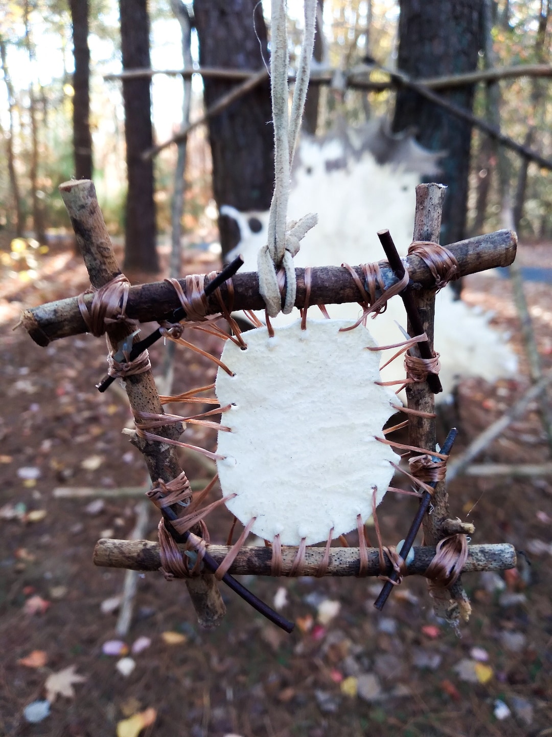 Brain-tanned Hide on a Frame Ornament - Etsy