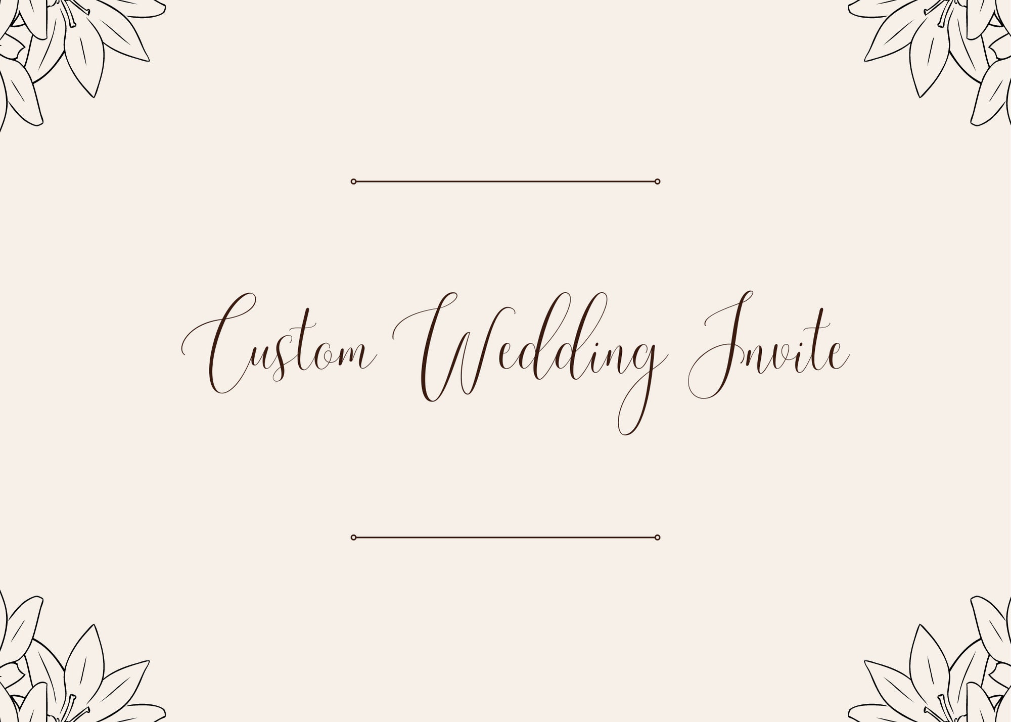 Custom Digital Invitation, for Any Occasion and Any Theme - Etsy