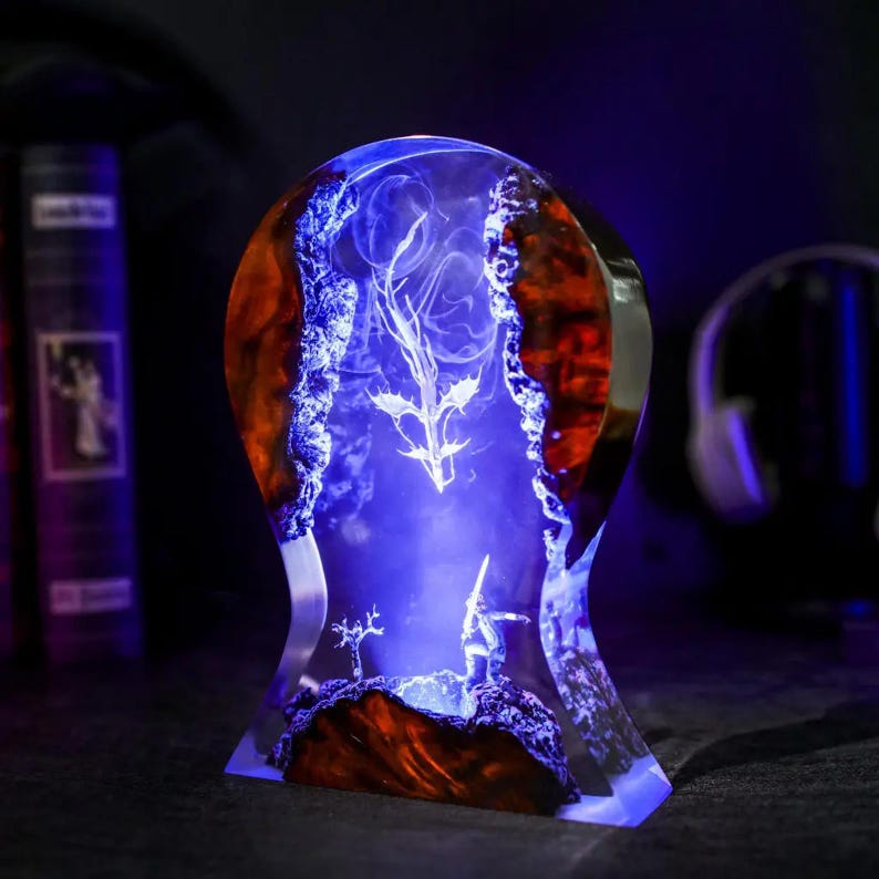 Noctis Vs Leviathan Headphone Stand Lamp, Final Fantasy Resin RGB Light ...