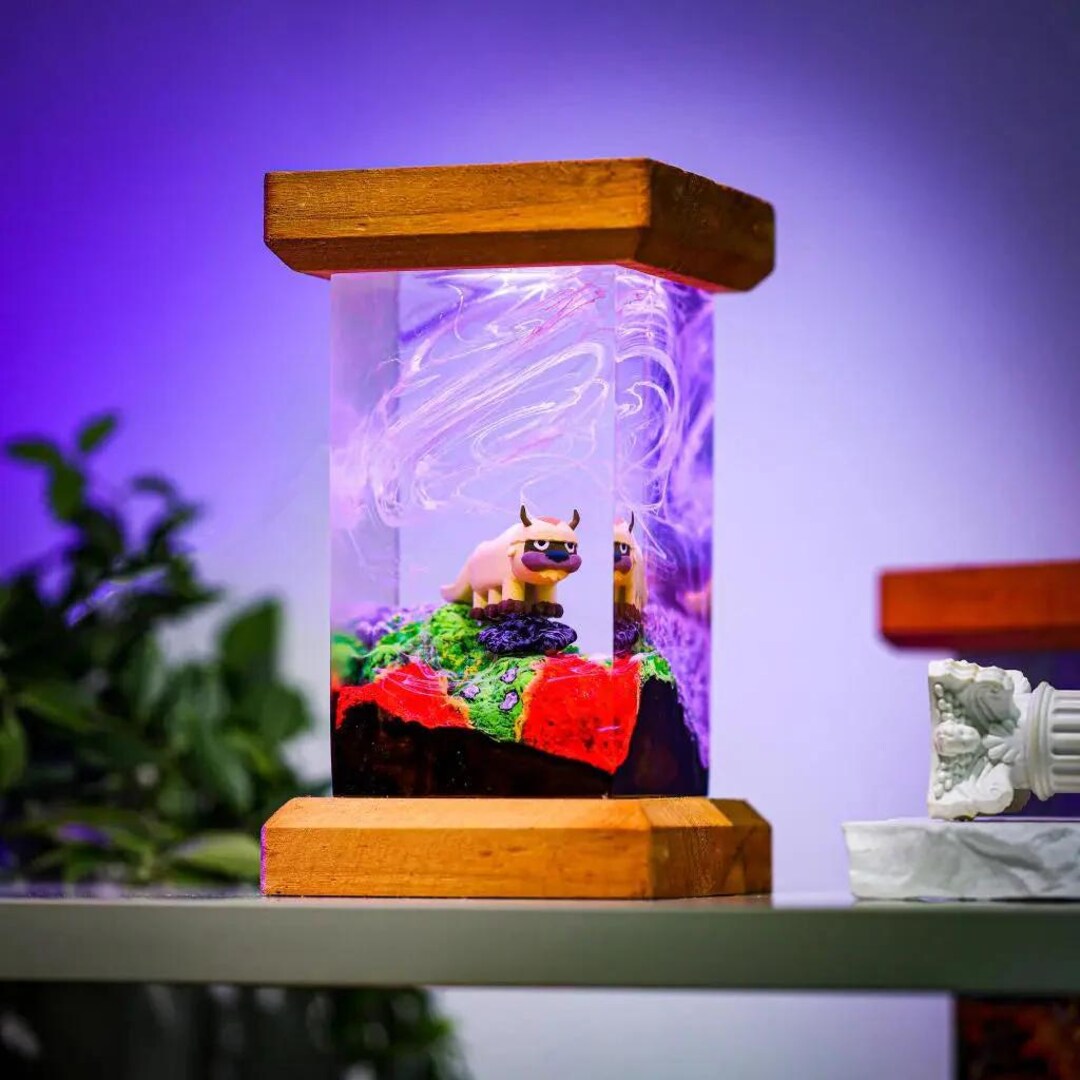 Avatar Appa Spirit World Resin Lamp Resin Epoxy Lamp, Custom Resin ...