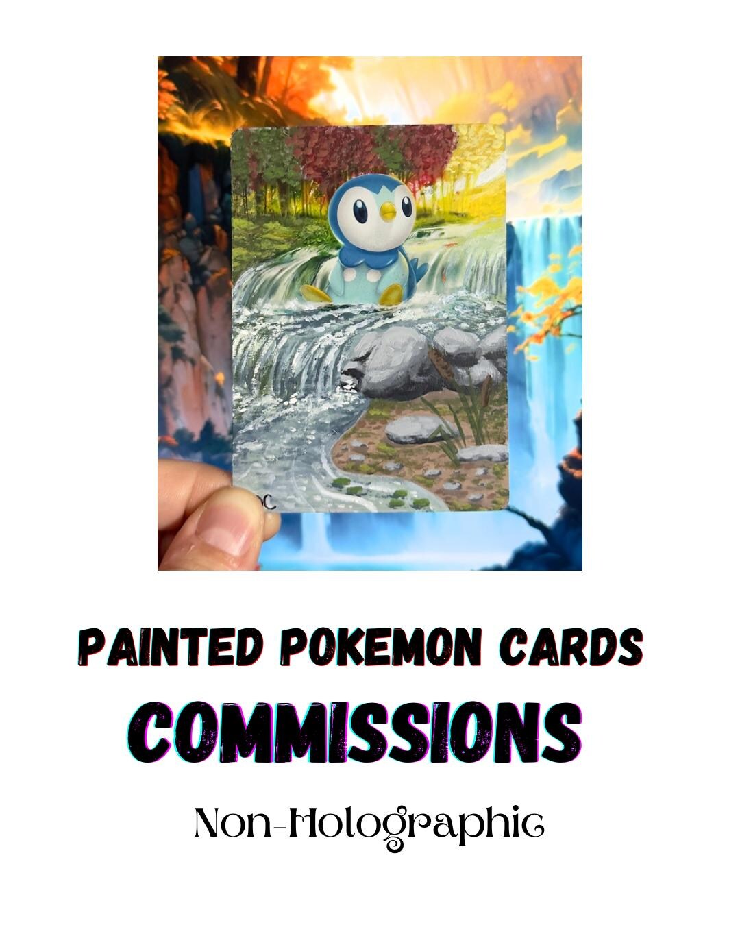 Custom Painted Pokémon Cards - Commissions, Choose Your Pokemon ...