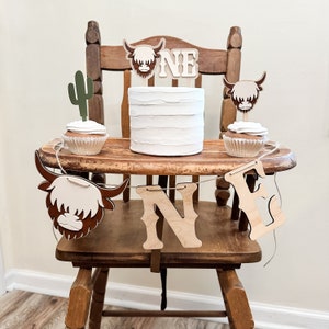 My First Rodeo Cake Topperhighland Cow One Cake Topperwestern First ...