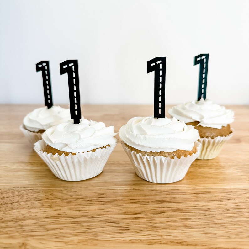 Fast One Cupcake Toppersone Cupcake Topperrace Car Cupcake - Etsy