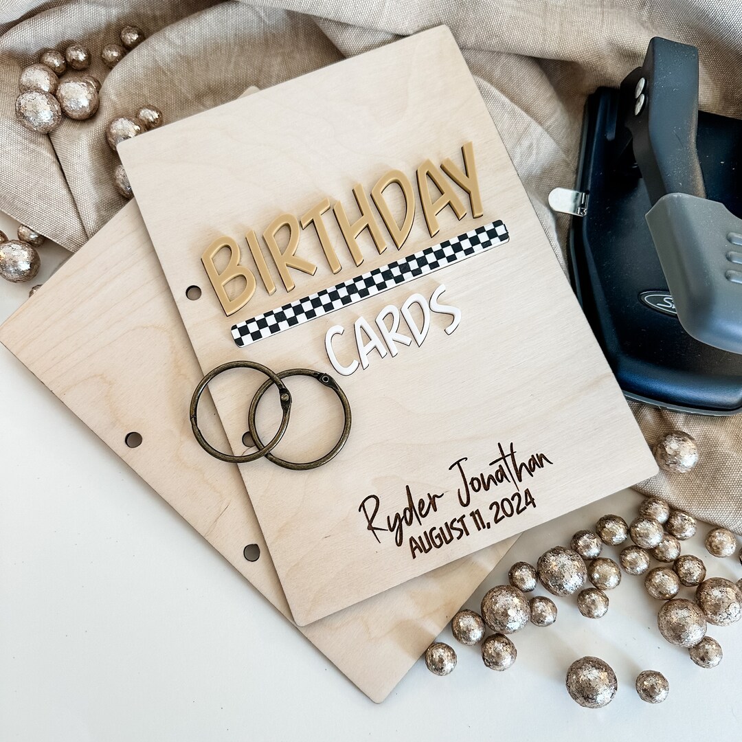 Wooden Birthday Card Holderfast One Checkered Birthday Card Holderfirst ...