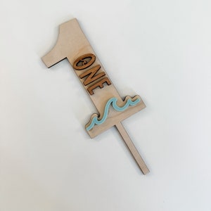 Wave Cake Topper|beach Themed Cake Topper|wave Theme Birthday|first ...