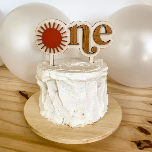 Sun Cake Topper Boho Sun Cake Topper First Trip Around the - Etsy