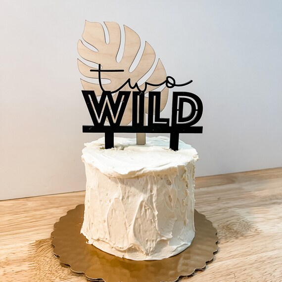 Two Wild Cake Topperwild One Birthdaytropical Birthday - Etsy