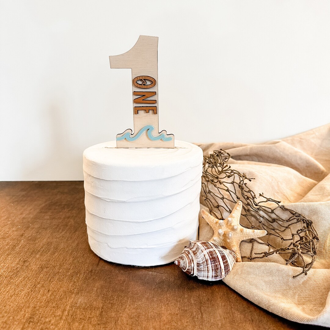 Wave Cake Topper|beach Themed Cake Topper|wave Theme Birthday|first ...