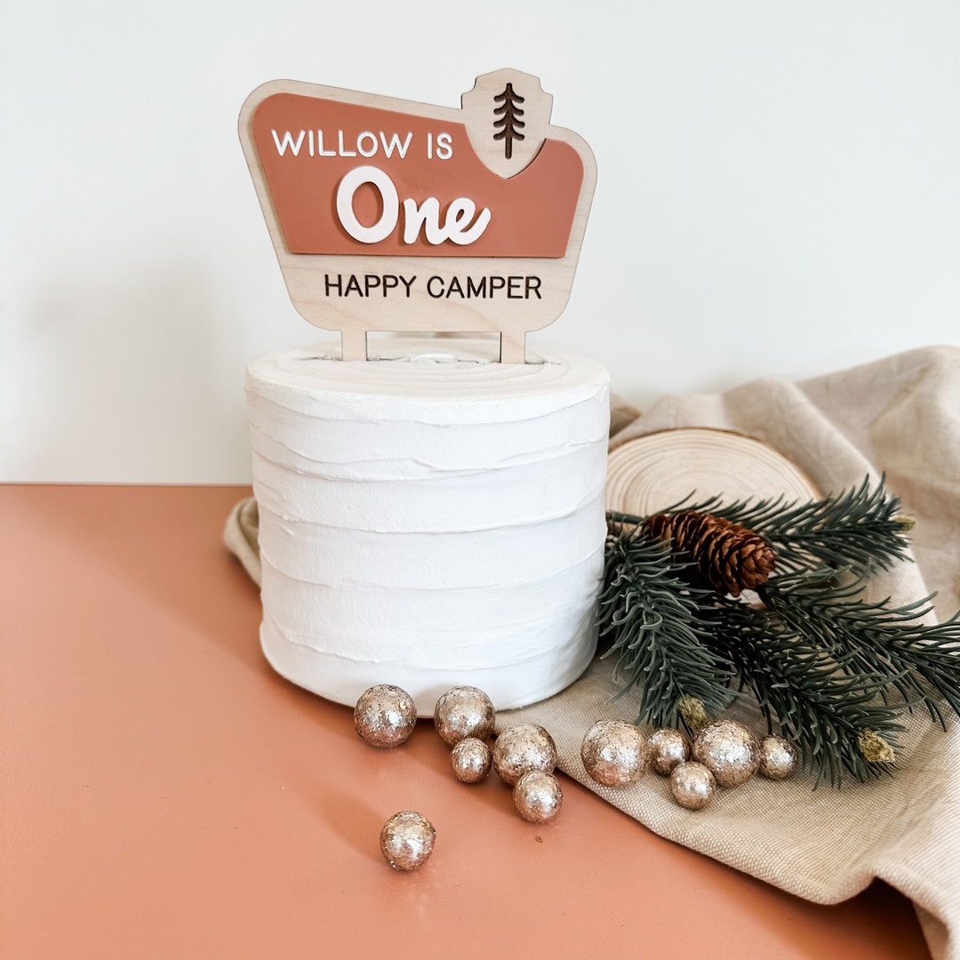 One Happy Camper Cake Toppernational Park Birthday Cake ...