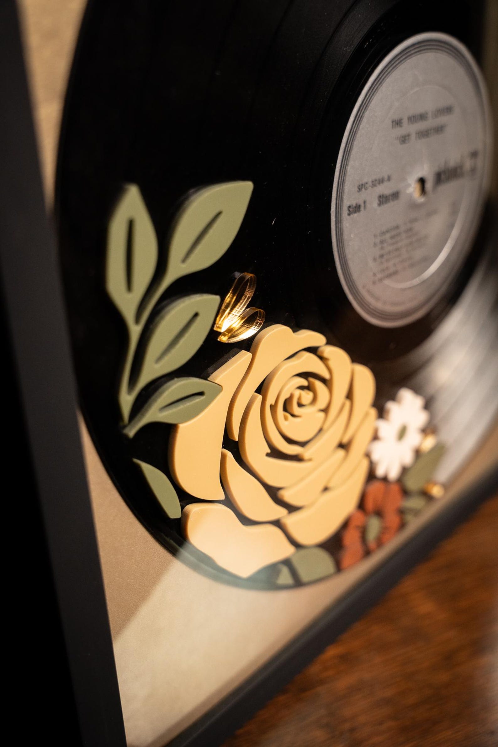 Acrylic Designed Vinyl Record Art | Framed Record Tattoo Inspired Wall ...