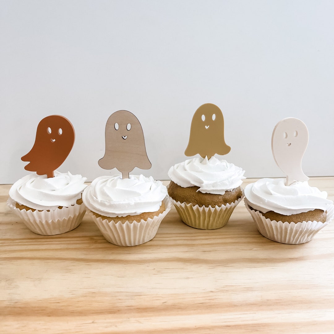 Ghost Cupcake Toppershalloween Cupcake Toppersspooky Party ...