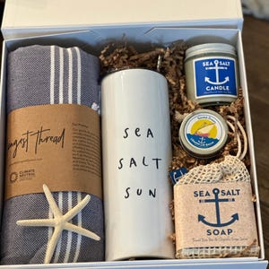Seaside Serenity Gift Box, Beach Themed Gift Box, Coastal, Gift Basket ...