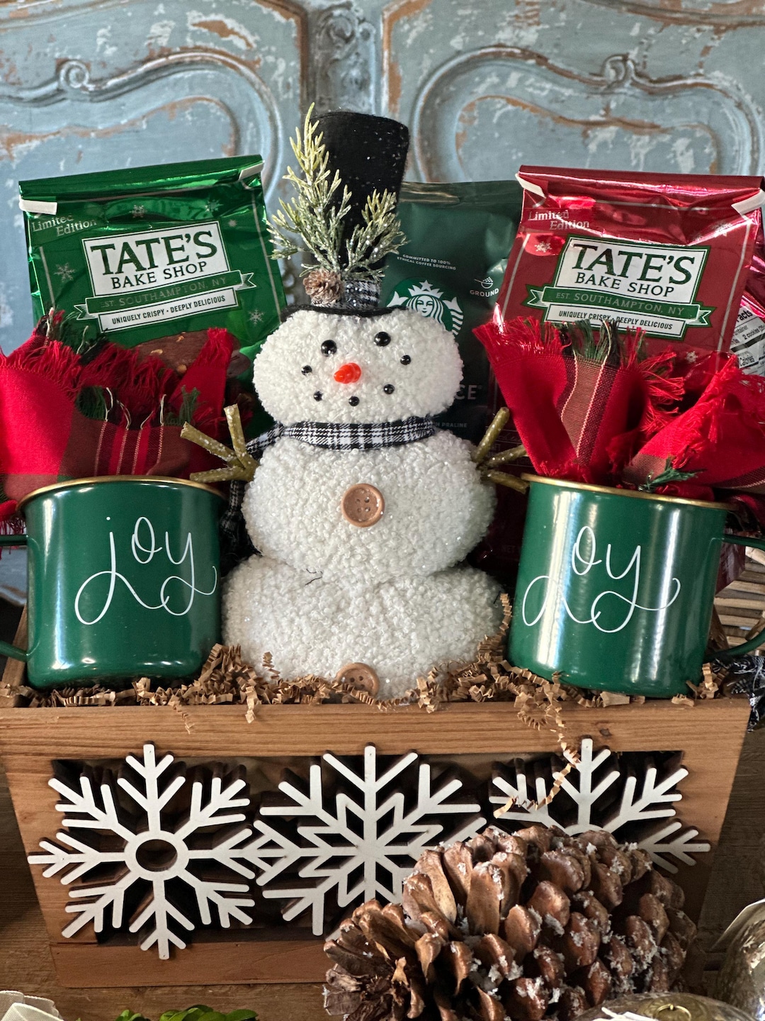 Holiday Gift Baskets/co Worker/ Christmas Themed Gift Baskets/snowman ...