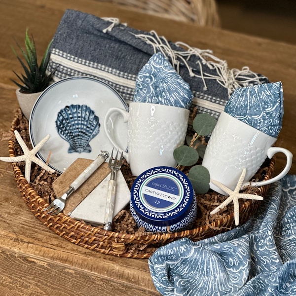 Coastal Gift Basket - Etsy