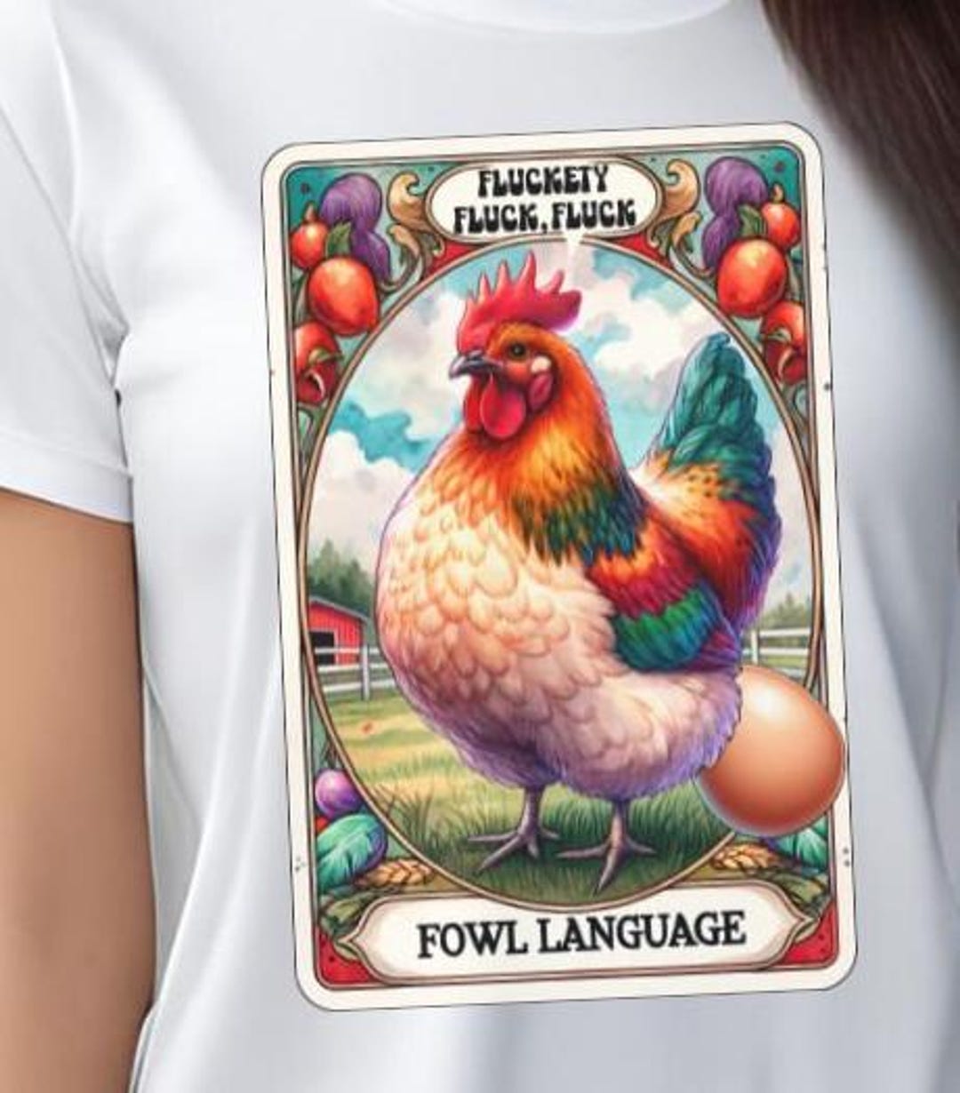 Snarky Funny Chicken Tarot Card Tshirt,halloween Gift Tee Shirt ...