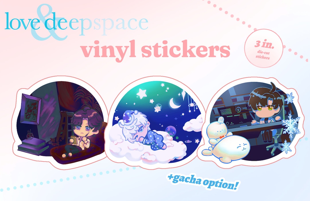 Love & Deepspace Chibi 3" Stickers | Rafayel, Zayne, Xavier | Otome ...