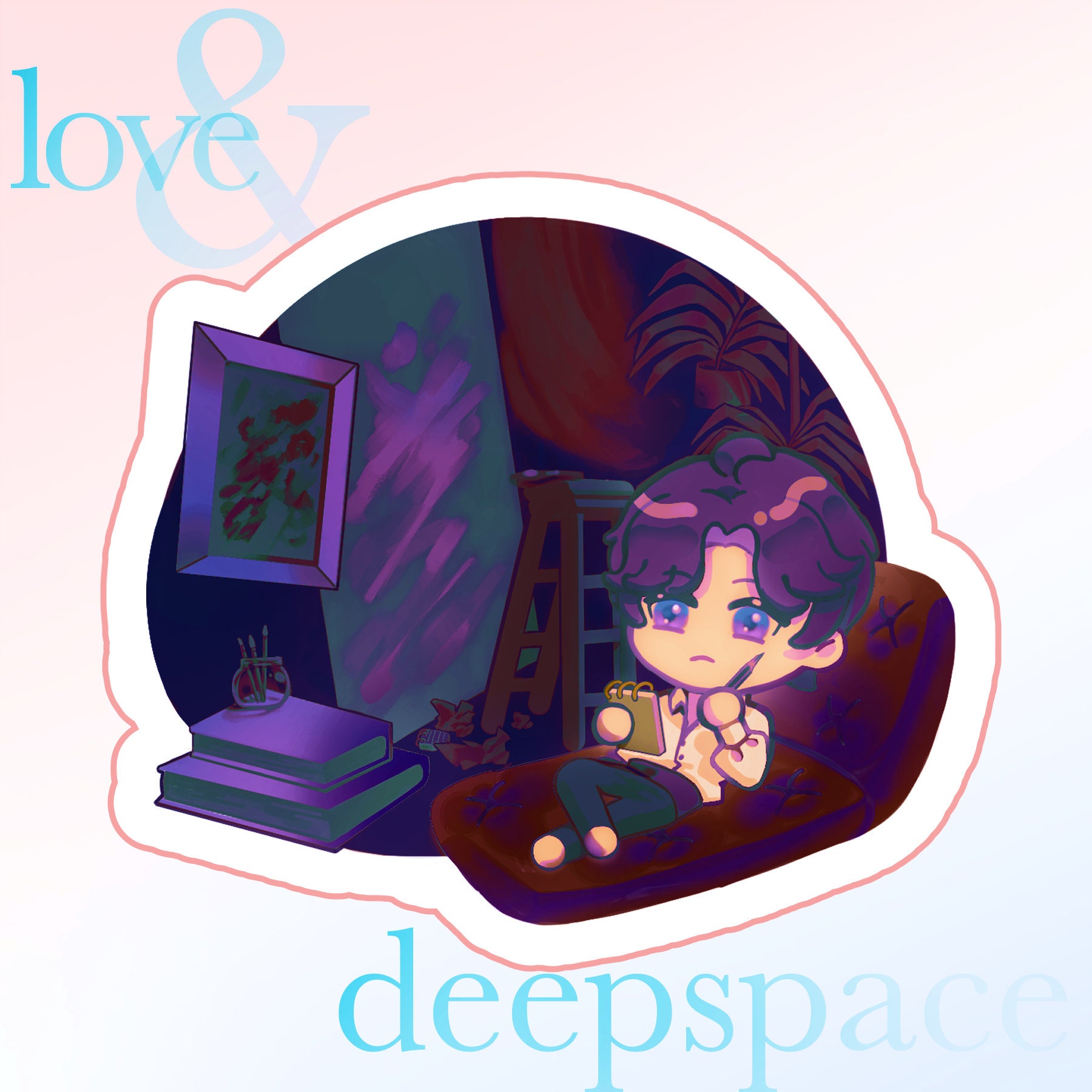 Love & Deepspace Chibi 3 Die-cut Vinyl Stickers Rafayel, Zayne, Xavier ...