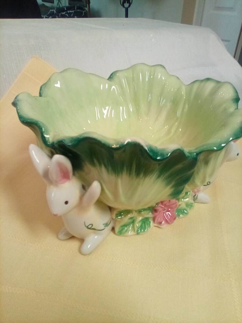 Bunny Bowl Ceramic Cottage Core Easter or Spring. | Etsy