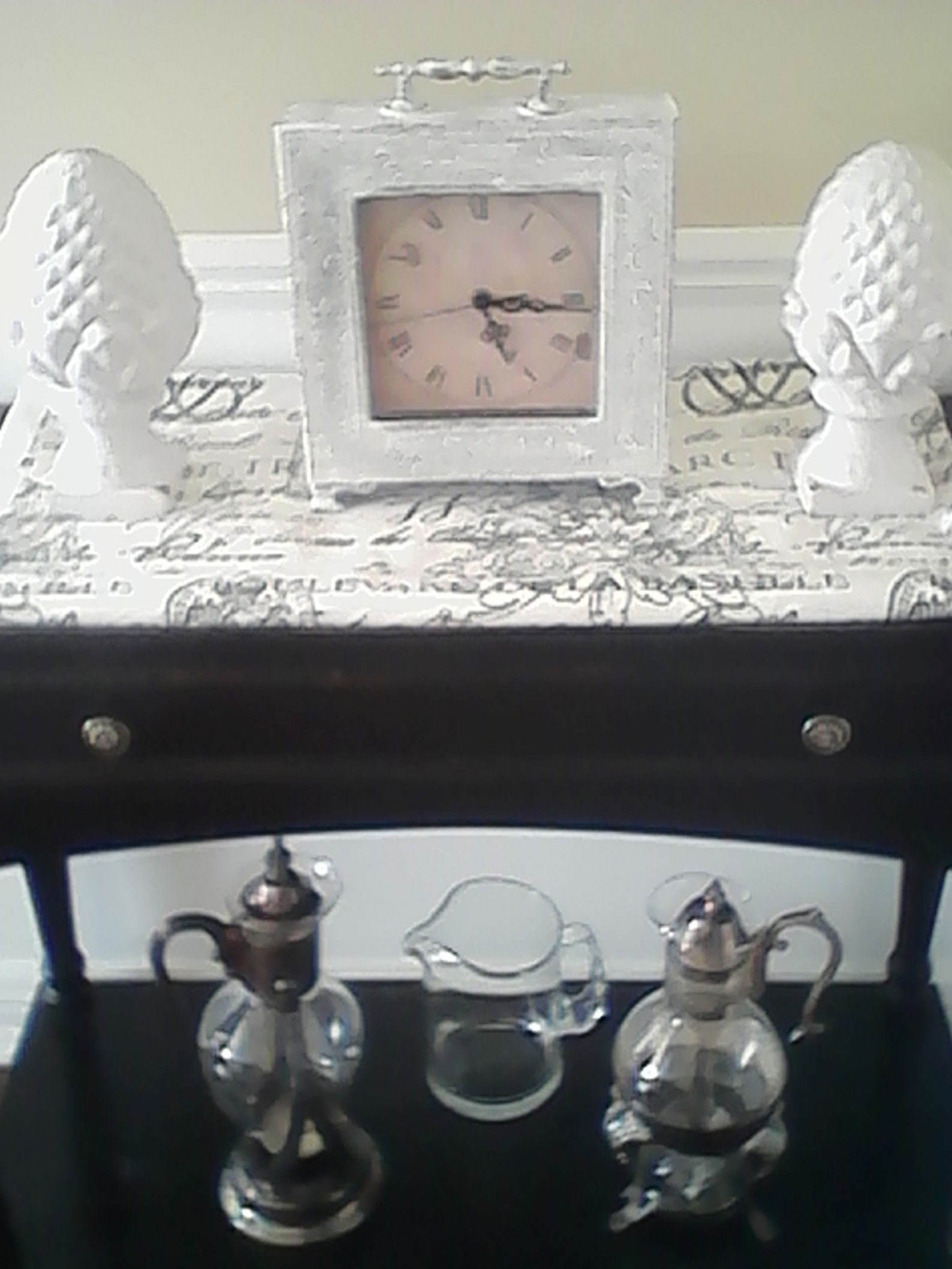 Table top clock country French farmhouse with embossed | Etsy