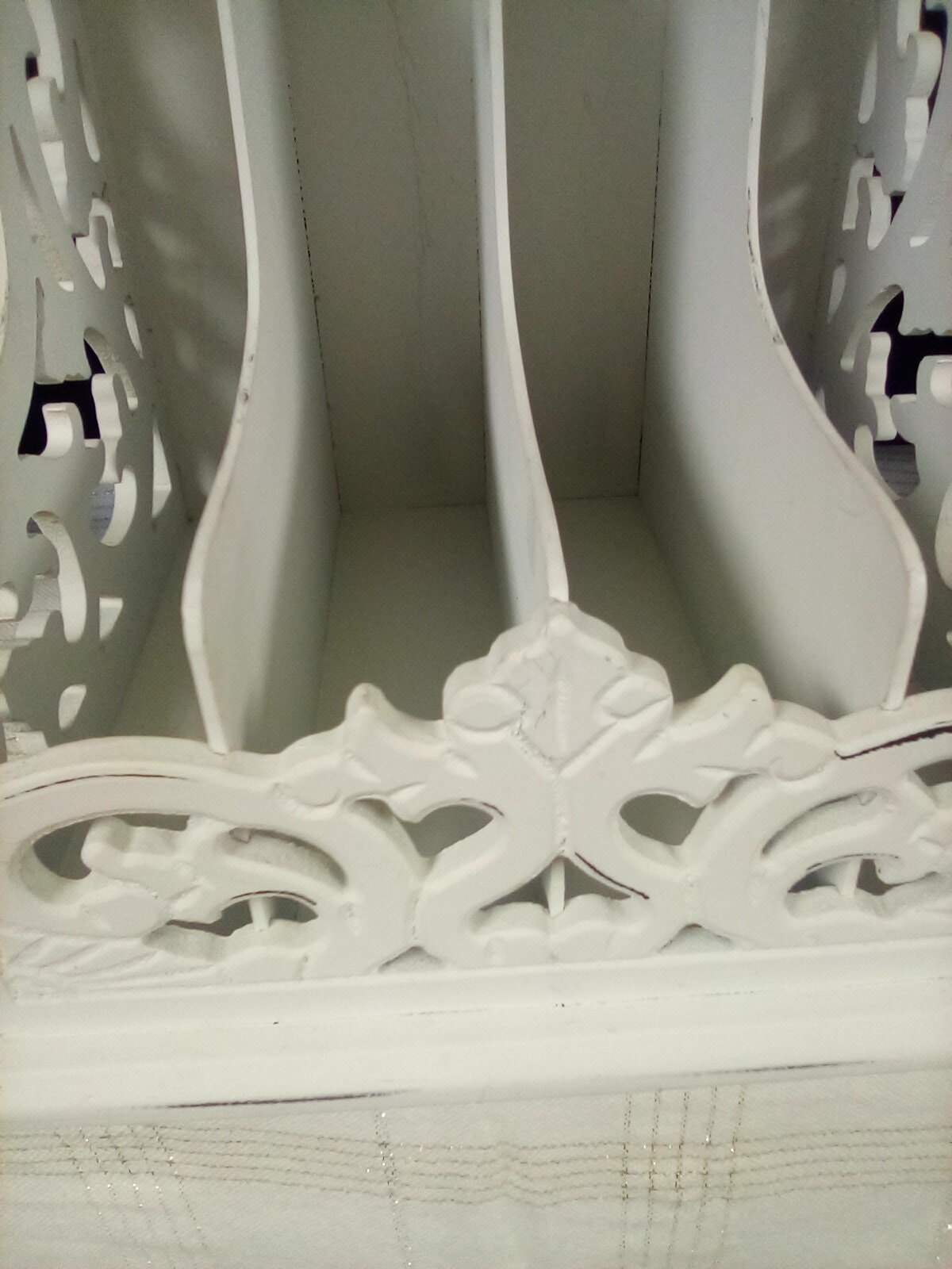 File Holder, Wood, Painted White, Shabby Chic - Etsy