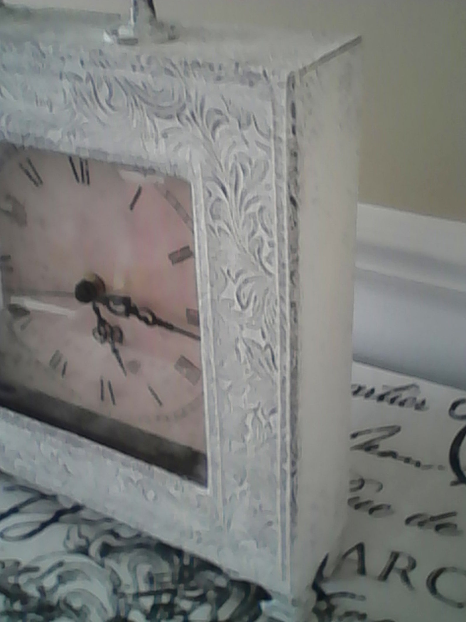 Table top clock country French farmhouse with embossed | Etsy