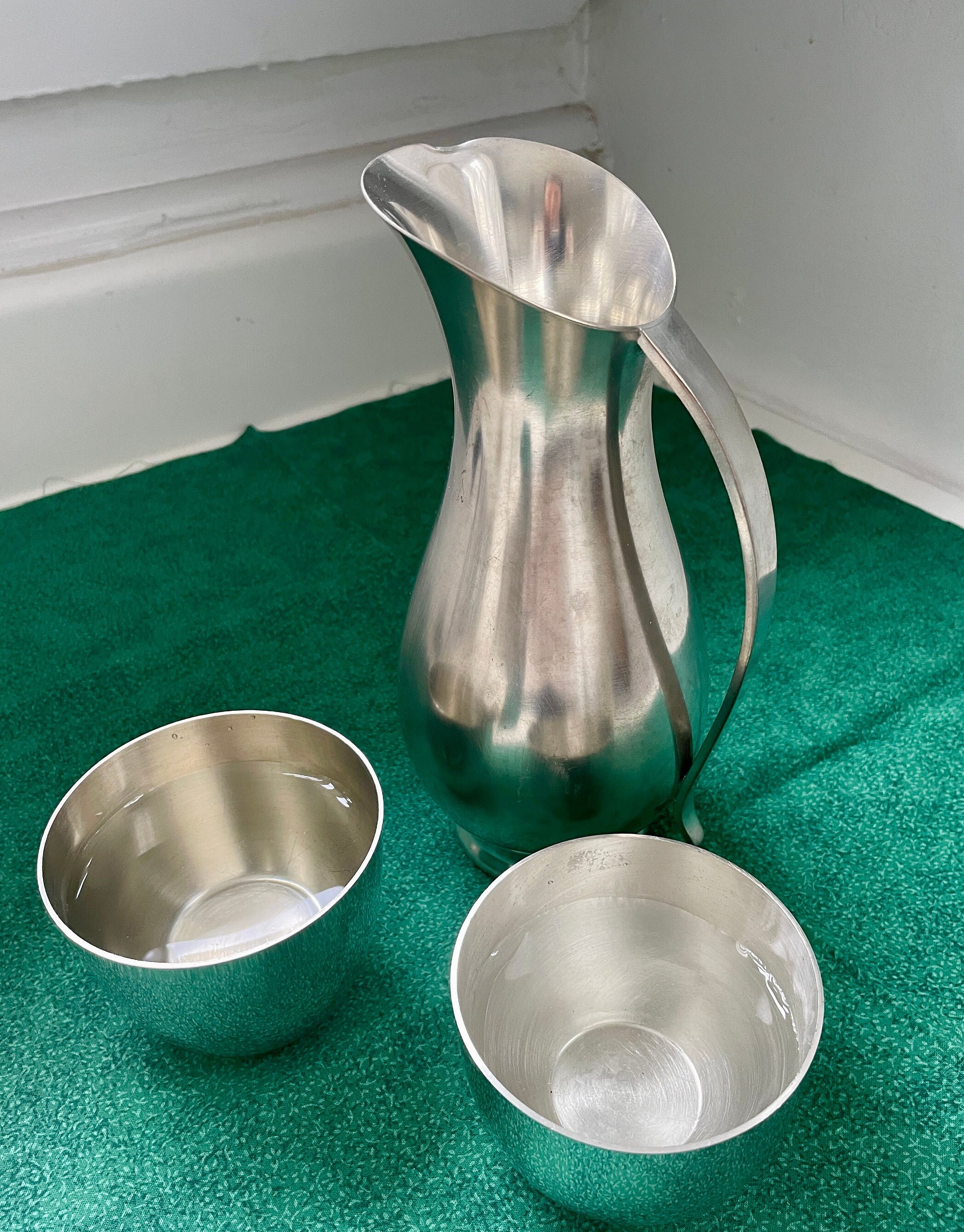 SOLD!! Pewter MCM Pitcher: Royal Holland Pewter. Reflects Mid-century ...