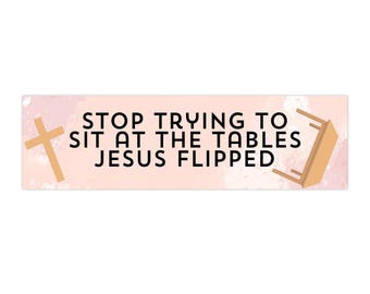 Jesus Would Let Me Merge Bumper Sticker, Funny Bumper Stickers, Faith ...