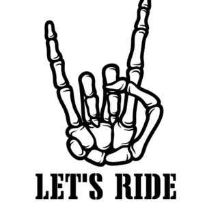 Let's Ride Skull Hand SVG/PNG - Etsy
