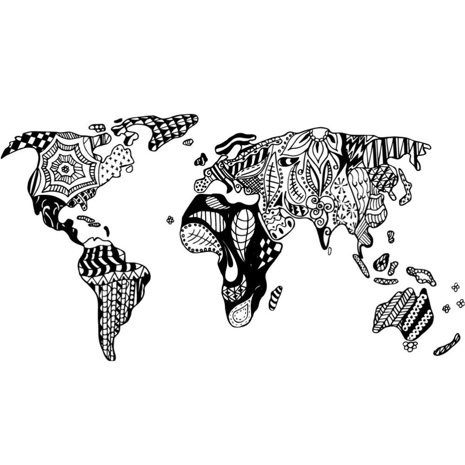 36 X 24 Large Coloring Poster World | Etsy