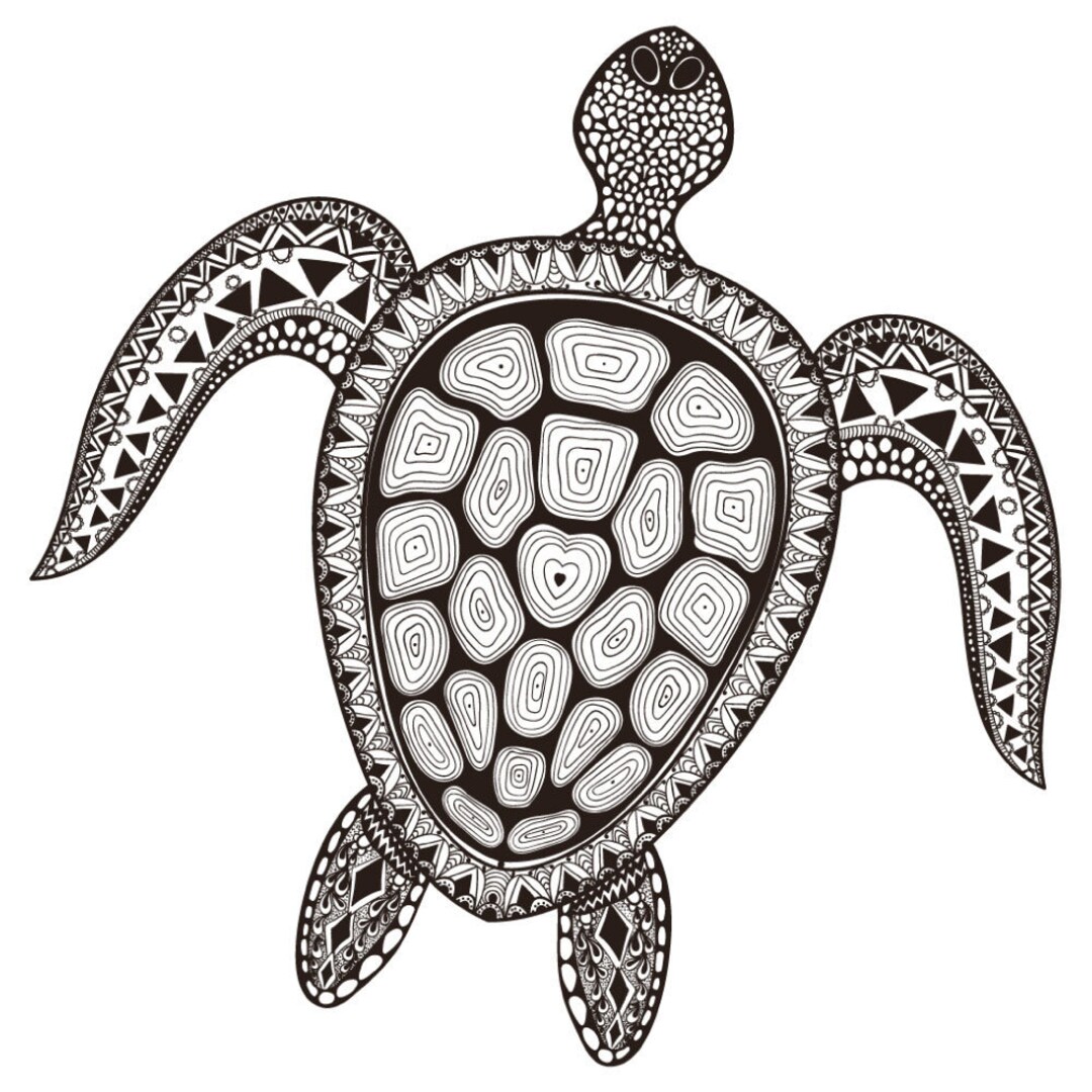 24" X 24" Large Coloring Poster - Sea Turtle I - Etsy