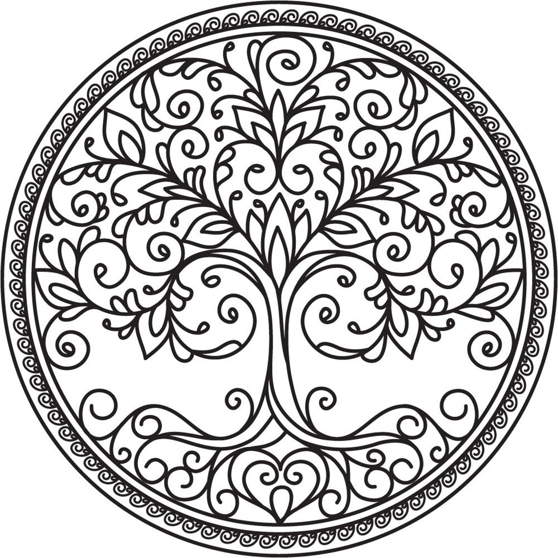 24 X 24 Large Coloring Poster Tree - Etsy