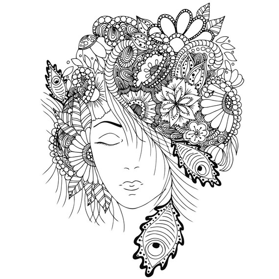 24 X 24 Large Coloring Poster Beauty II | Etsy