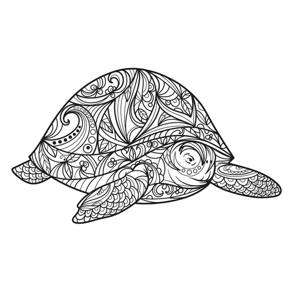 24 X 24 Large Coloring Poster Sea Turtle II - Etsy