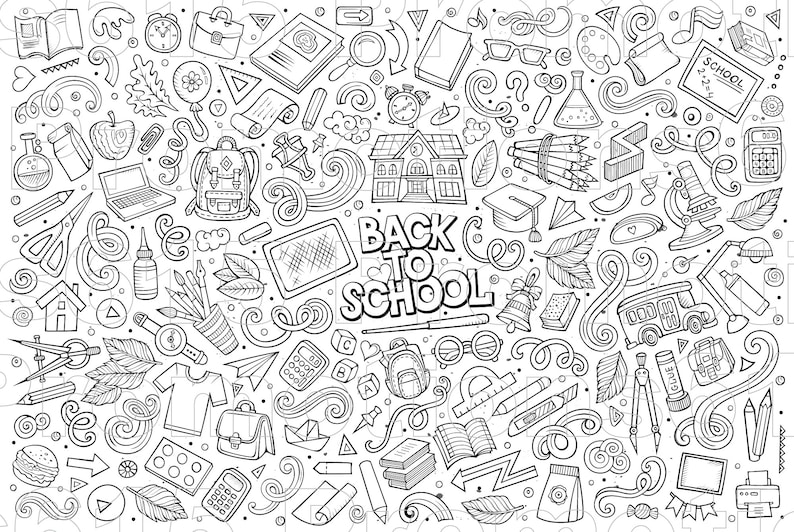 24 X 36 Large Coloring Poster Back to School - Etsy