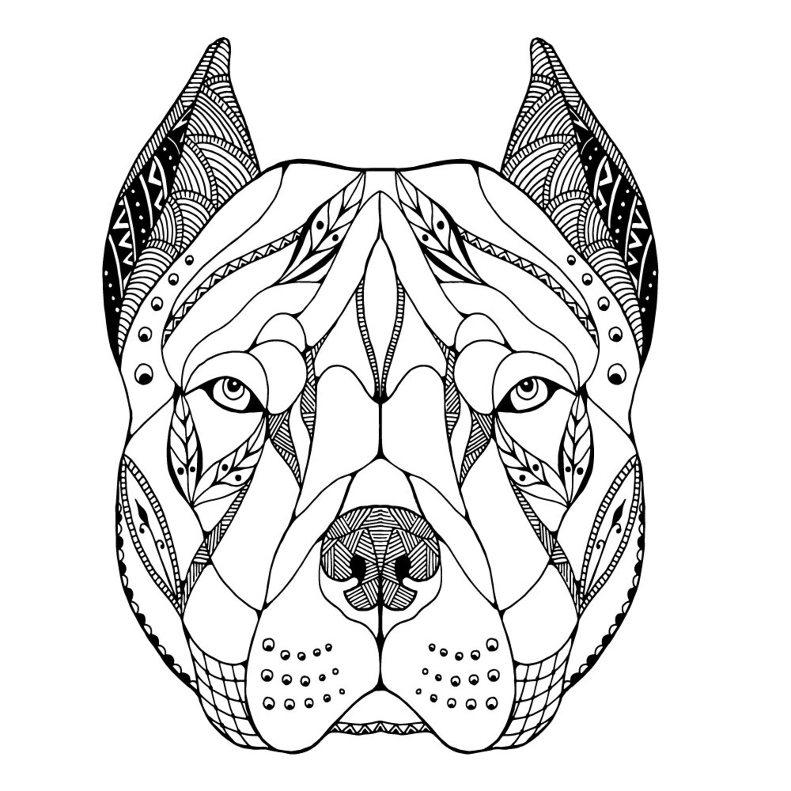 24 X 24 Large Coloring Poster Dog III - Etsy
