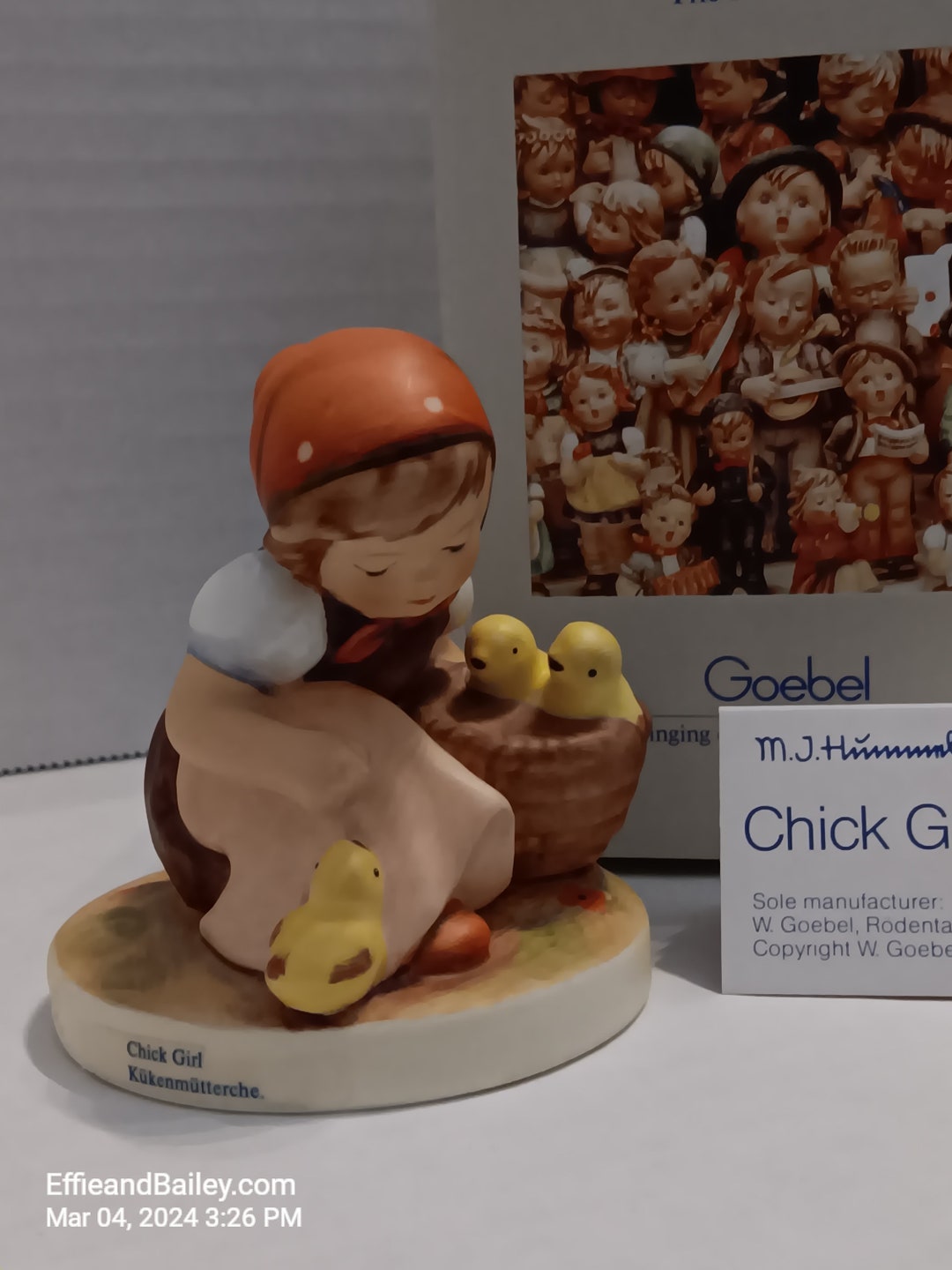 Hummel chick Girl 57/0, Height 3 1/4 Inches, TMK-6, Backstamp 1984, Artisan 1984, New-in-box ...