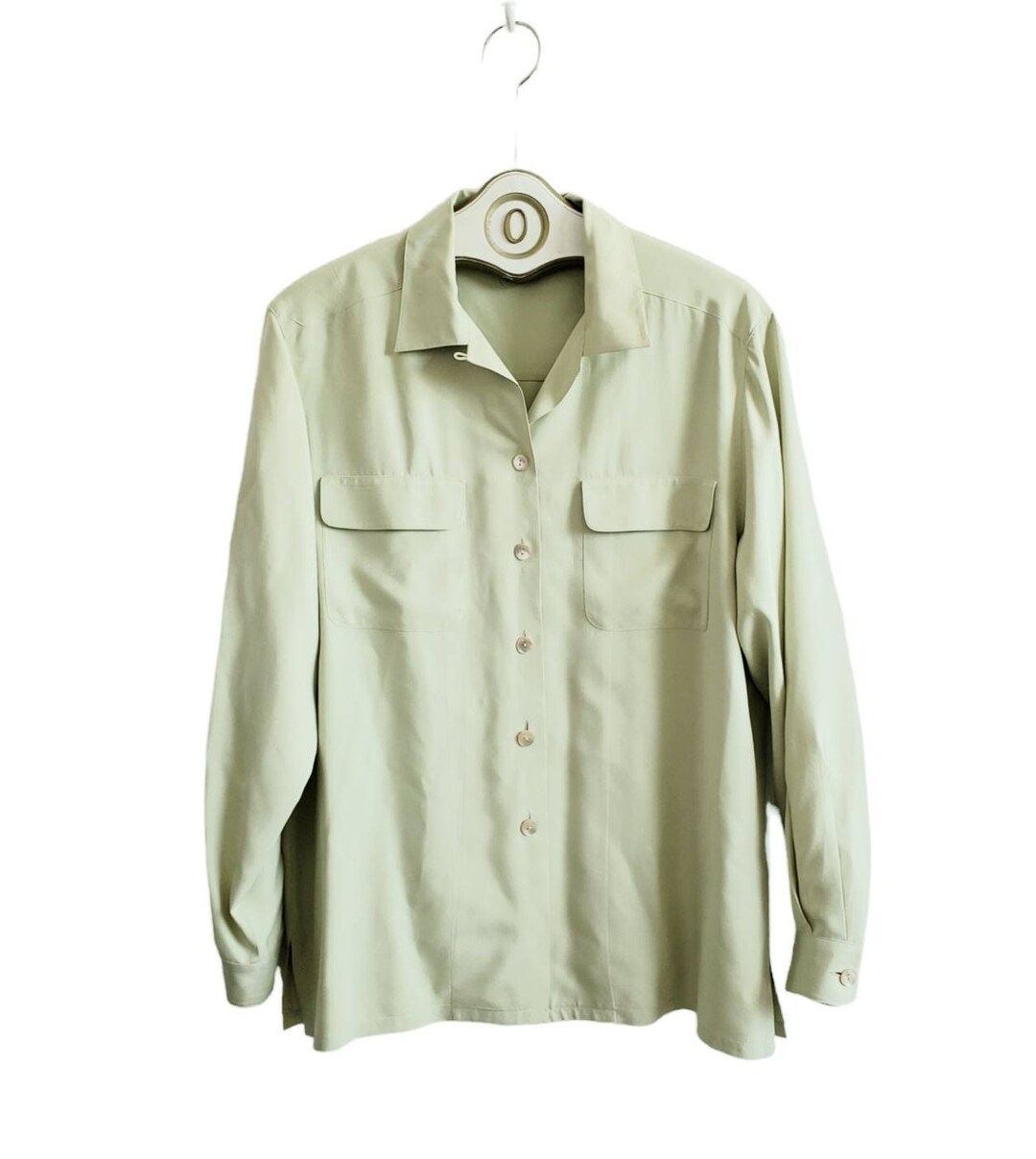 Vintage Barry Bricken Sport Women Light Salad Silk 100 % - Etsy