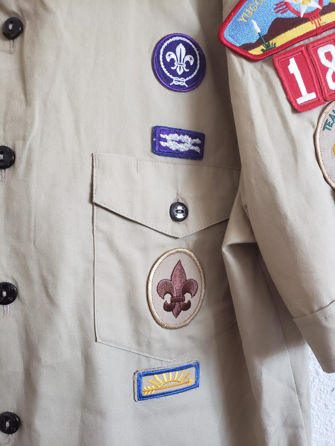 Vintage Boy Scout of America Uniform Shirt Size youth Xlarge Beige ...