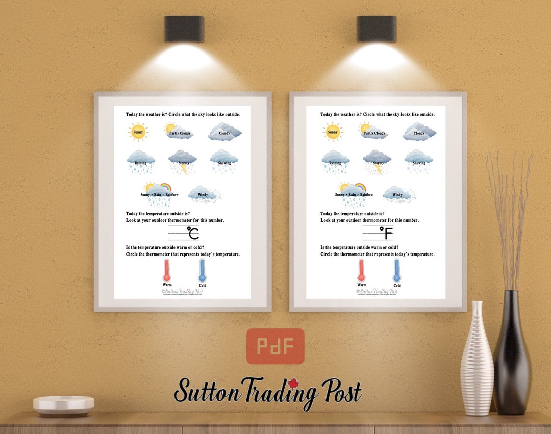 Learn Your Weather Bundle "pre-k - Grade 1" DIGITAL DOWNLOAD! - Etsy