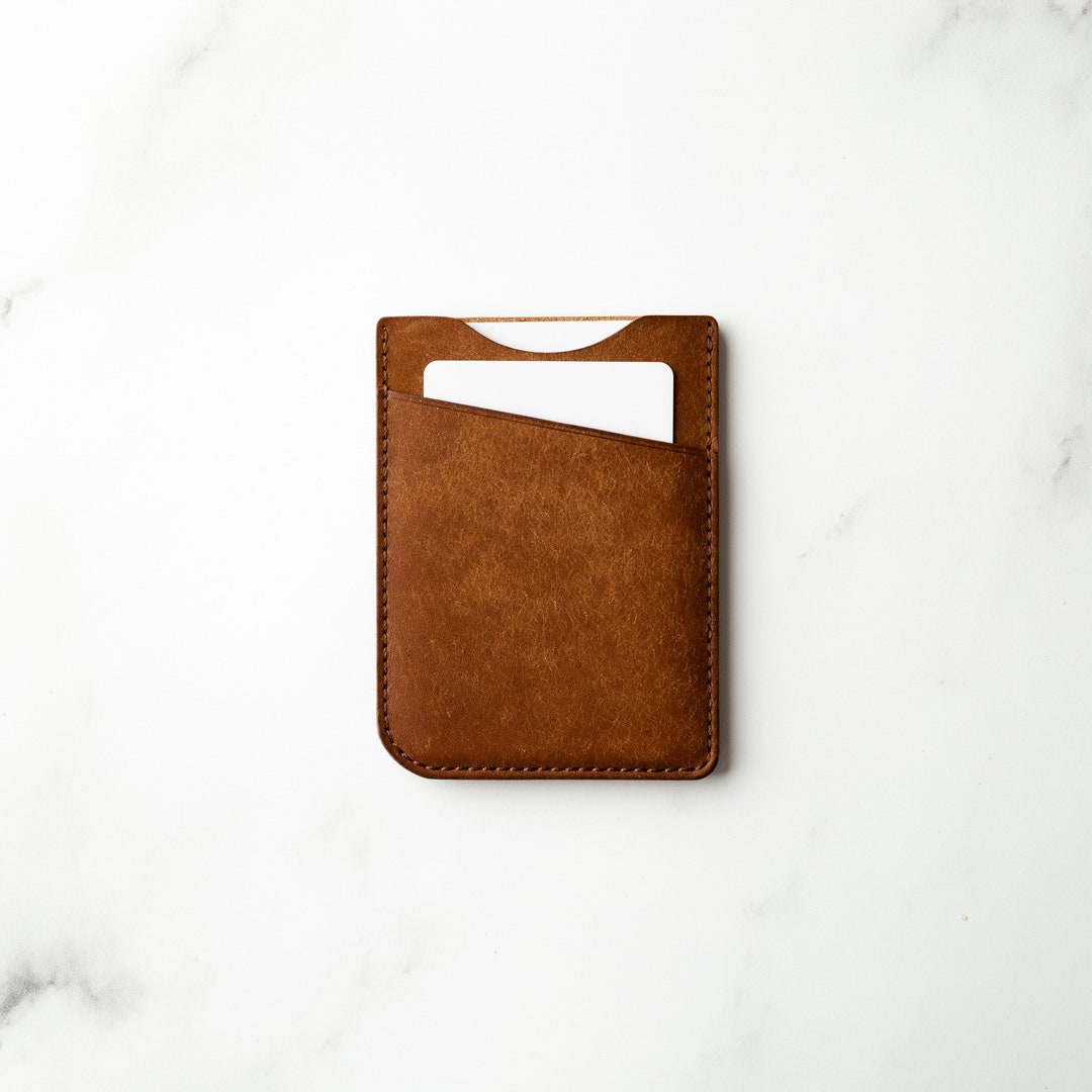 Men's Minimalist Simple Brown Leather Wallet Card Holder | Gift for ...