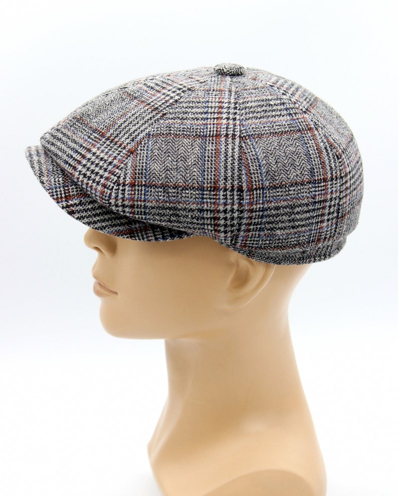 Men's Newsboy Cap Baker Boy Hat Wool Grey - Etsy