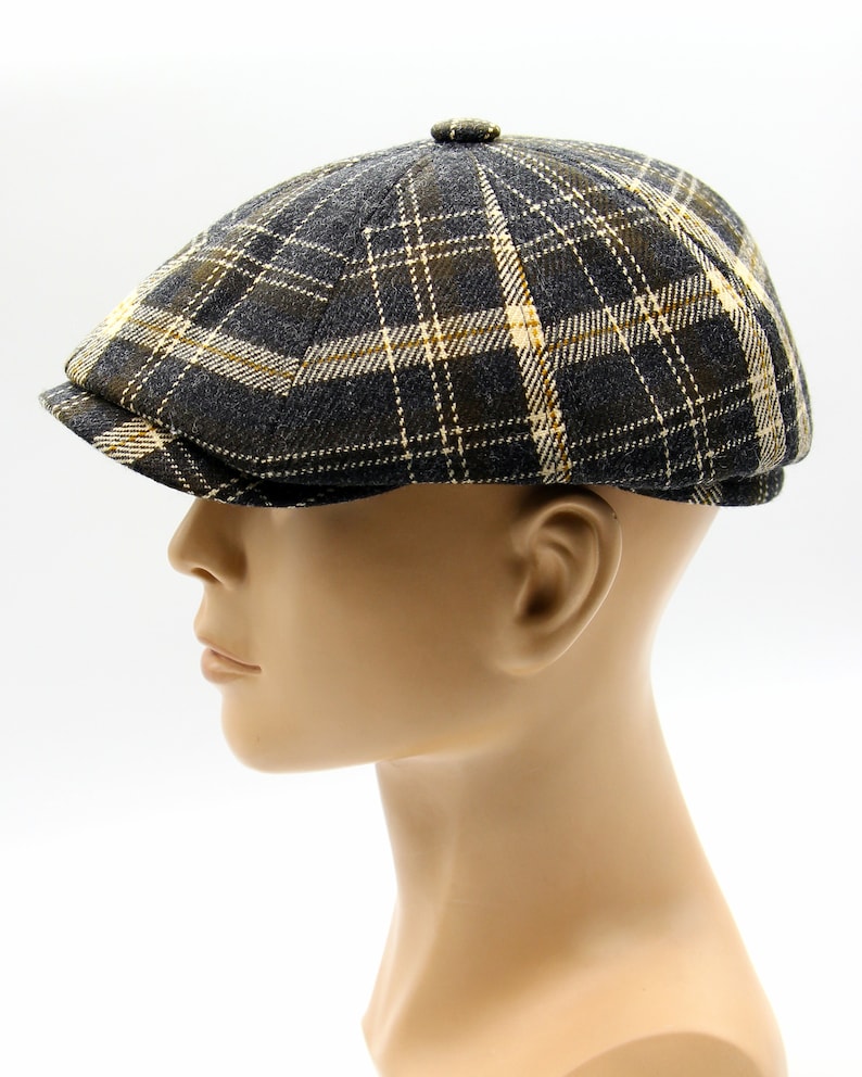 Mens Newsboy Cap Baker Boy Hat Brown. - Etsy